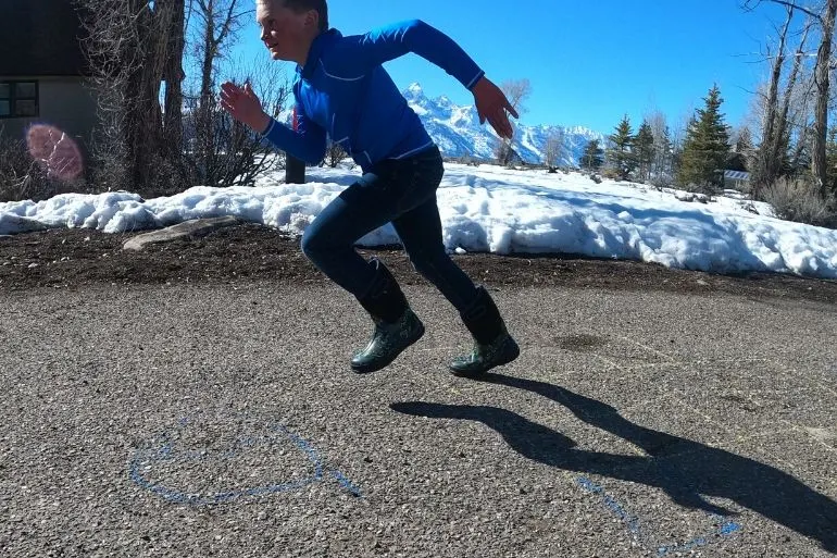 Easy Sidewalk Chalk Obstacle Course - Tales of a Mountain Mama