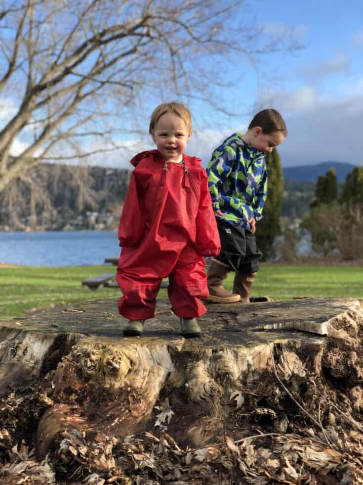 Tuffo Muddy Buddy Rain Suit Review - Tales of a Mountain Mama