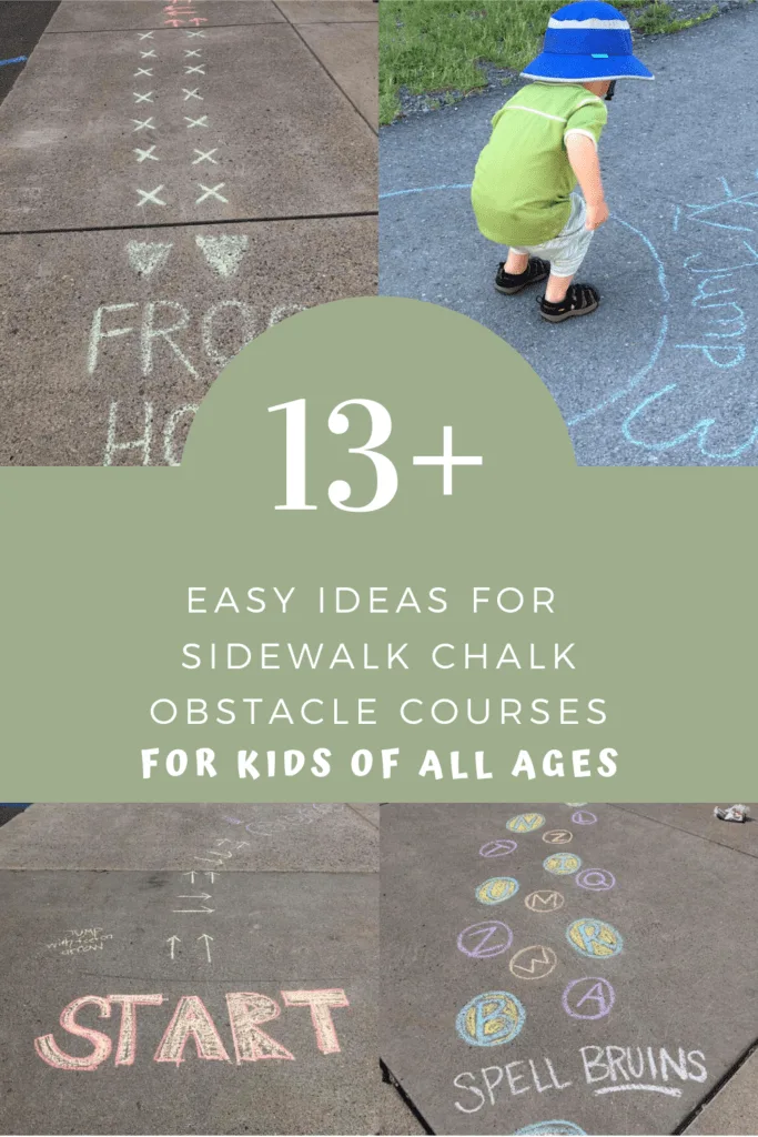 Easy Sidewalk Chalk Obstacle Course - Tales of a Mountain Mama