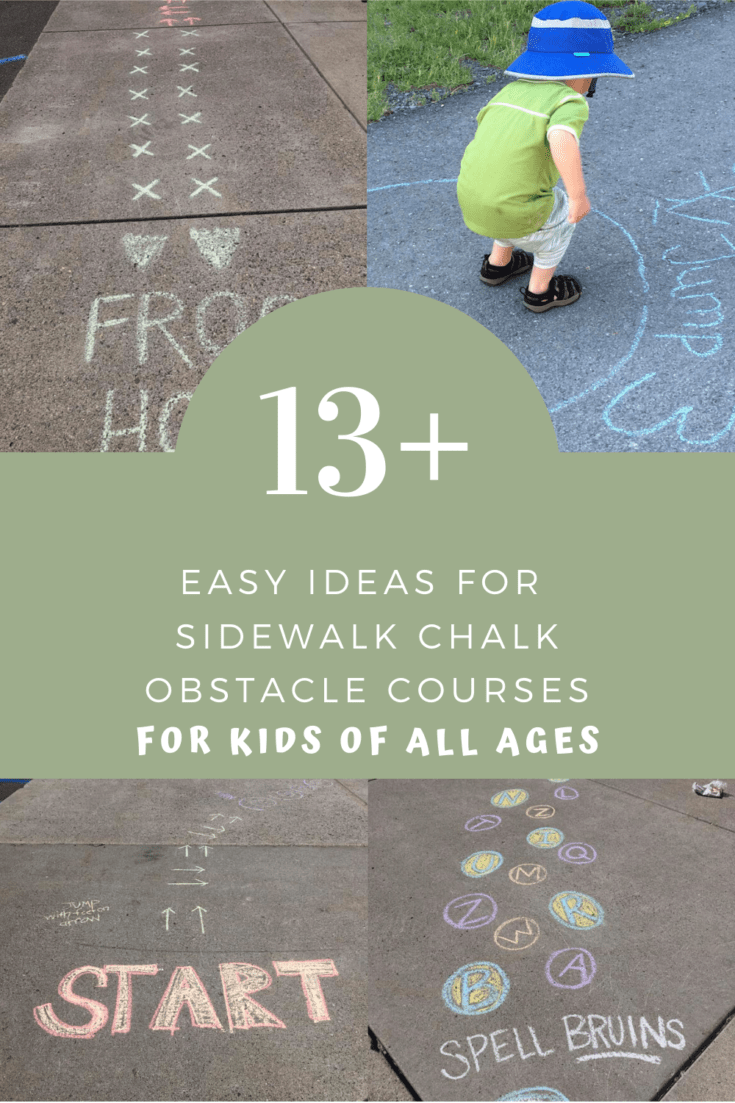 Easy Sidewalk Chalk Obstacle Course - Tales of a Mountain Mama