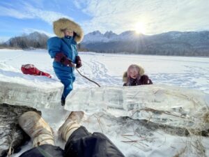 Wild Ice Play with Kids - Tales of a Mountain Mama
