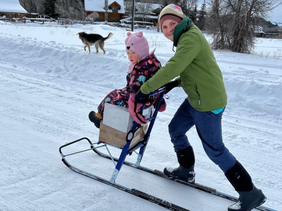 Kicksledding for all ages! - Tales of a Mountain Mama
