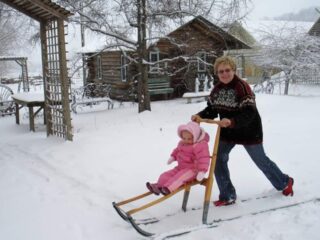 Kicksledding for all ages! - Tales of a Mountain Mama