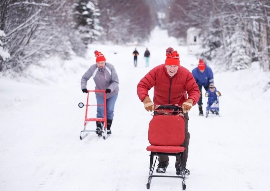 Kicksledding for all ages! - Tales of a Mountain Mama