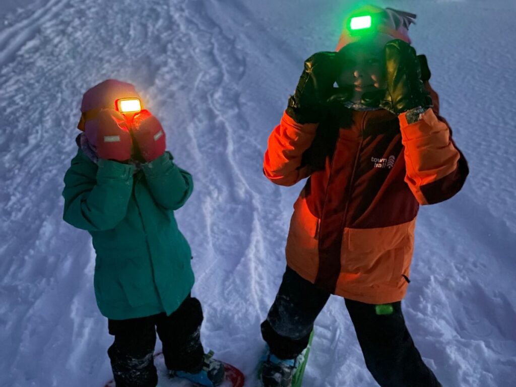 Family Winter Play After Dark - Tales of a Mountain Mama