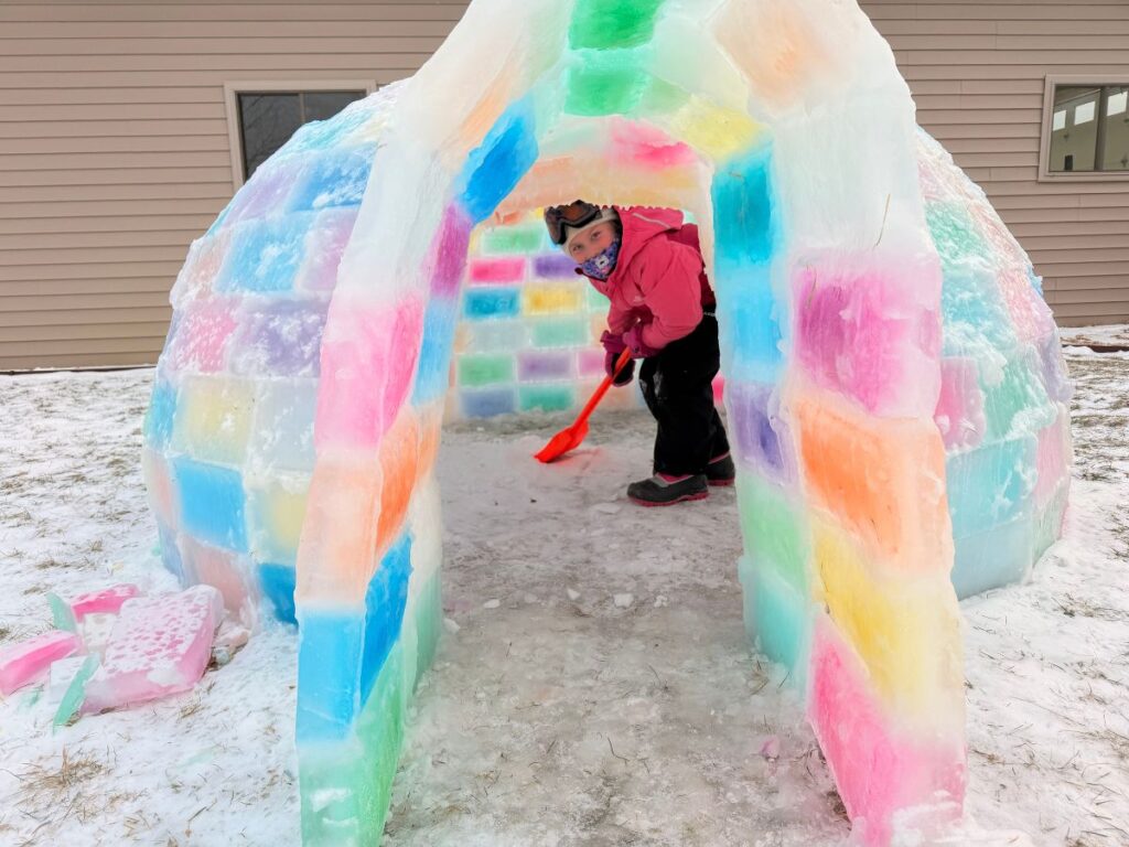 How to Build an Ice Igloo - Tales of a Mountain Mama